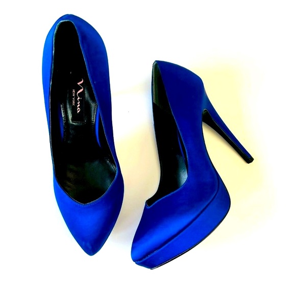 Nina | Shoes | Platforms Nina New York Blue Pointy Toe Formal High ...
